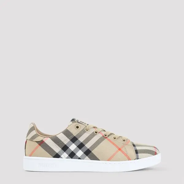 Burberry Textile & Rubber Sneakers - Nude & Neutrals