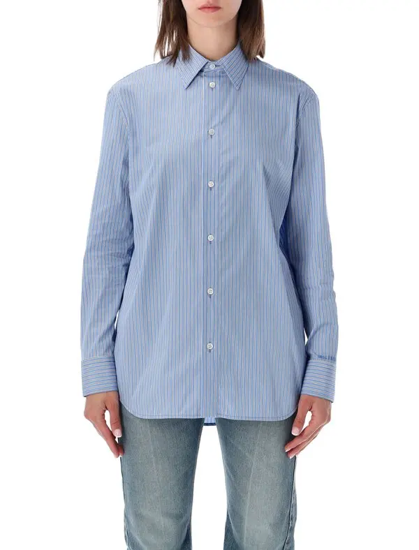 Balenciaga Soft Cotton-blend Crewneck T-shirt - Blue/navy