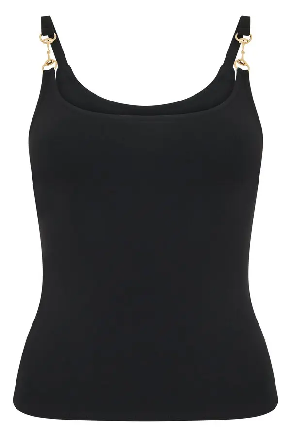 Gucci Thin Strap Fitted Viscose Top