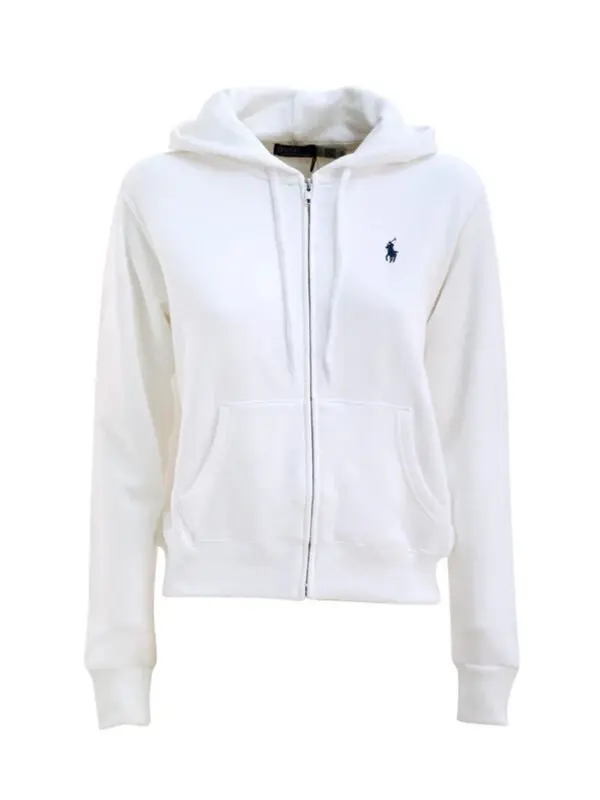 Ralph Lauren Zip-up Hoodie With Drawstring Hood And Logo Detail