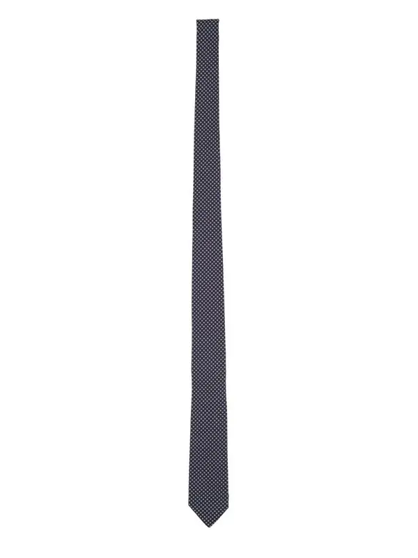 LARDINI Patterned Silk Neck Tie - Blue