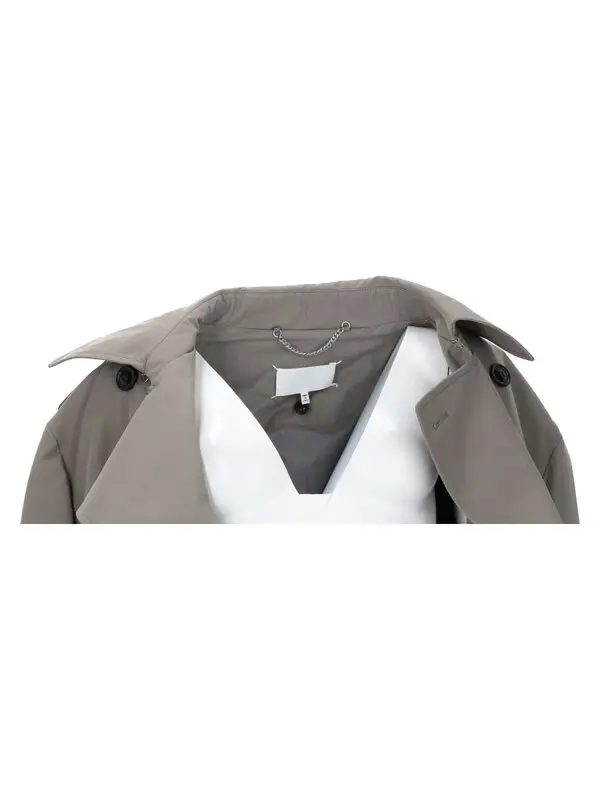 MAISON MARGIELA Soft Cotton-blend Trench Coat With Cotton Lining - Grey