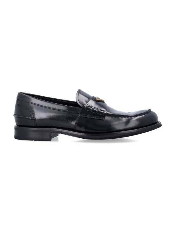 Prada Calf Leather Flat Shoes - Nero