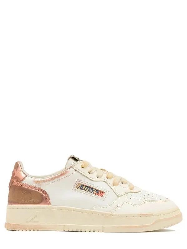 AUTRY Suede Lace-up Sneaker With Leather Heel Tab And Rubber Sole - Marrone