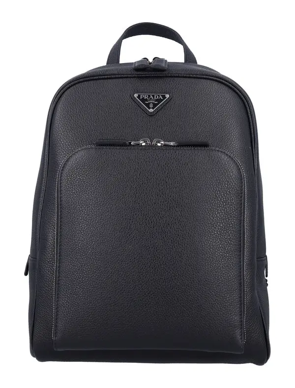 Prada Calf Leather Backpack - Nero