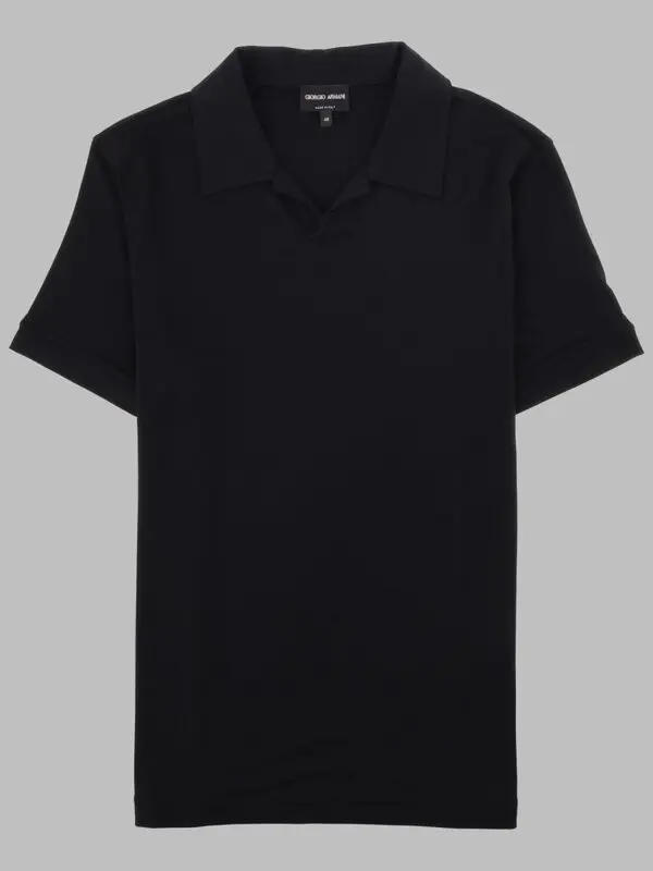 Giorgio Armani S Short-sleeve Polo Shirt - Black