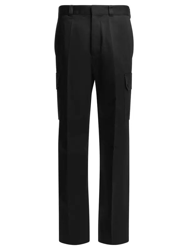 Givenchy Cotton Cargo Pants Mid Rise Straight Leg - Black