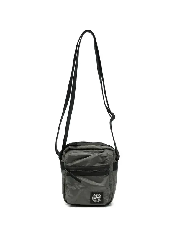 Stone Island Mini Crossbody Bag With Compass Logo Patch - Verde