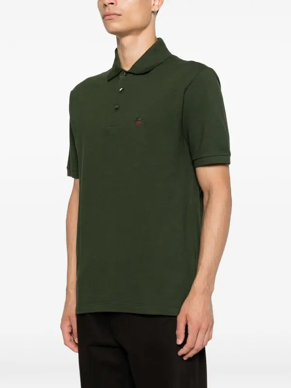 Etro Logo Cotton Polo Shirt - Multicolor