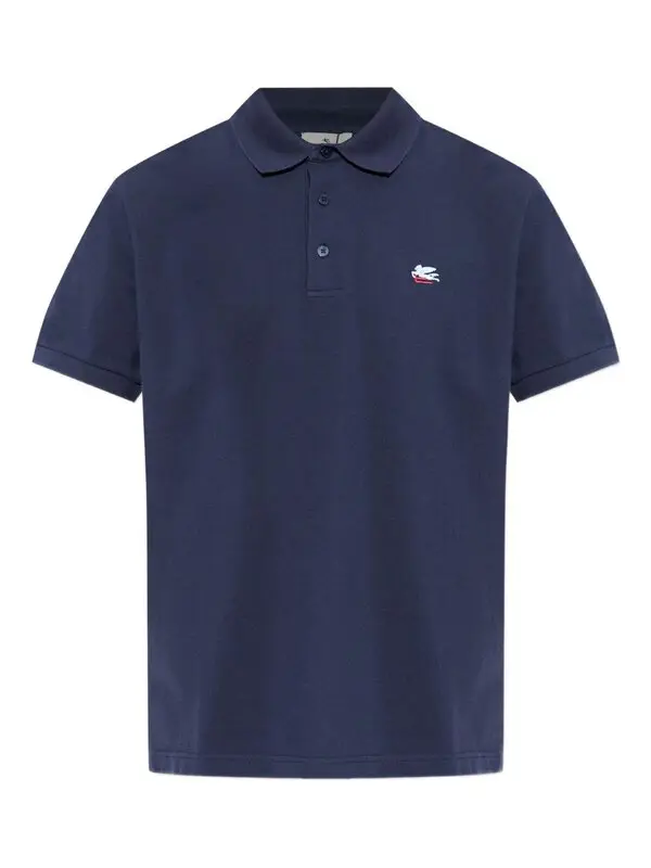 Etro Logo Cotton Polo Shirt - Multicolor