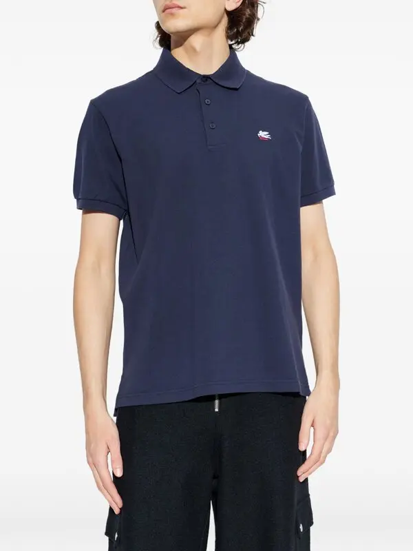 Etro Logo Cotton Polo Shirt - Multicolor