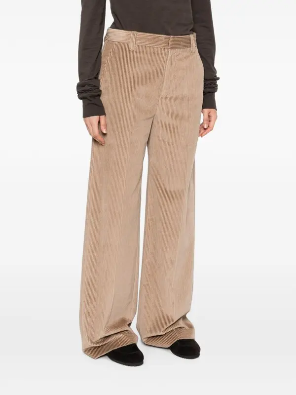 Brunello Cucinelli Velvet Wide-leg Trousers - Multicolor