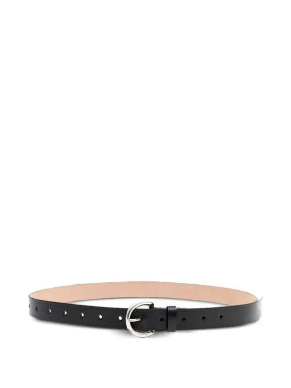 Phoebe Philo Round Buckle Leather Belt - Multicolor