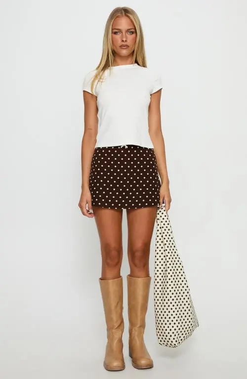Princess Polly Tejano Polka Dot Miniskirt