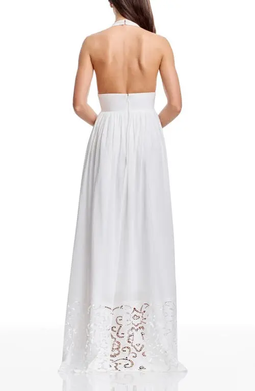 Dress The Population Nessie Cutwork Detail Halter Gown