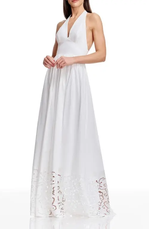 Dress The Population Nessie Cutwork Detail Halter Gown
