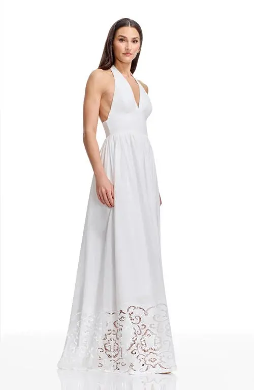 Dress The Population Nessie Cutwork Detail Halter Gown