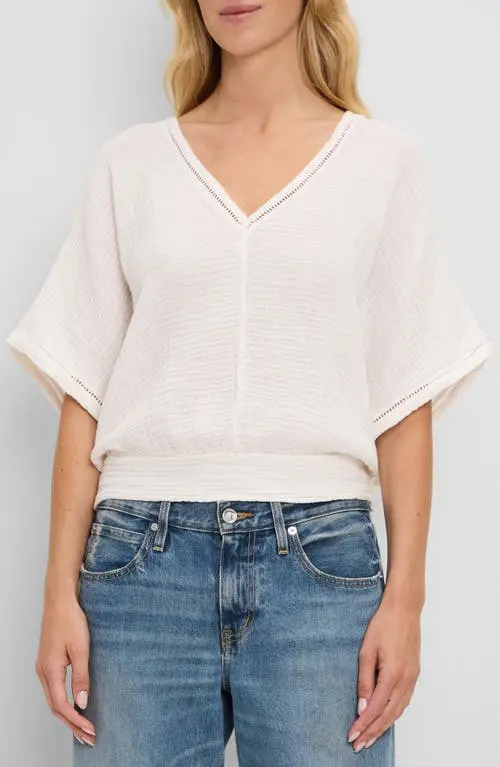 Michael Stars Imani Cropped Dolman Sleeve Top - Chalk