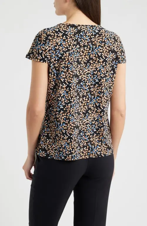 Anne Klein Print One-button Top