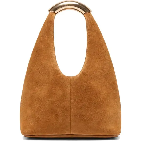 Dolce Vita Evelisse Faux Leather Hobo Bag With Metallic Hoop Handle - Tan
