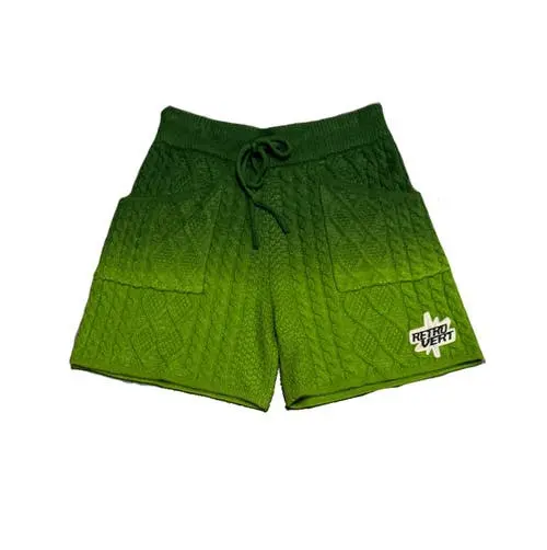RETROVERT Gradient Knitted Shorts - Green