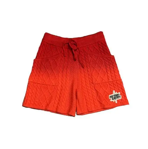 RETROVERT Gradient Knitted Shorts - Red