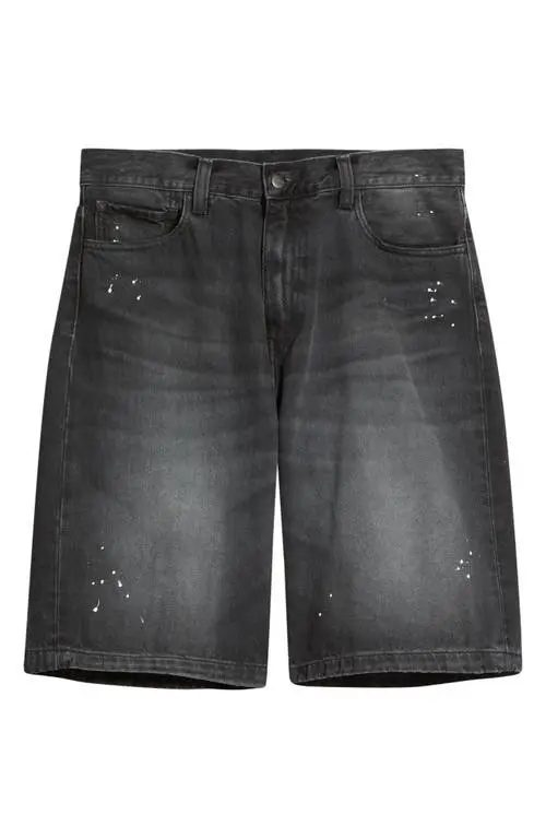 Carhartt Work In Progress Landon Denim Shorts With Paint Splatter