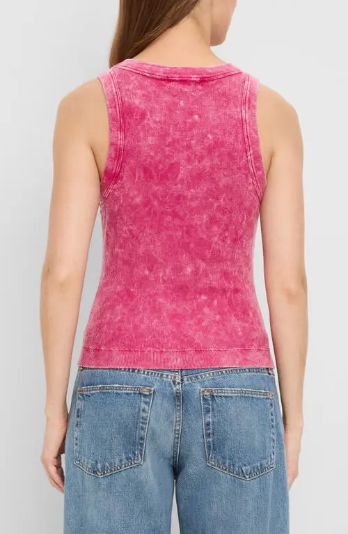 Michael Stars Gina Wide Binding Cropped Tank - French Rose