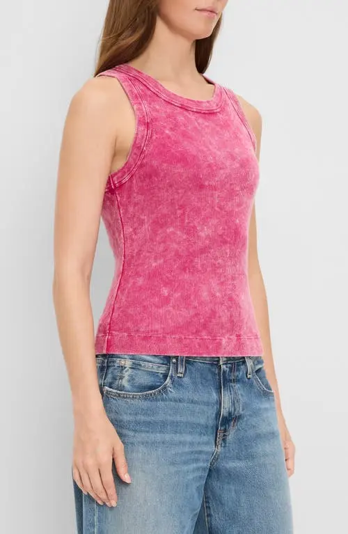 Michael Stars Gina Wide Binding Cropped Tank - French Rose