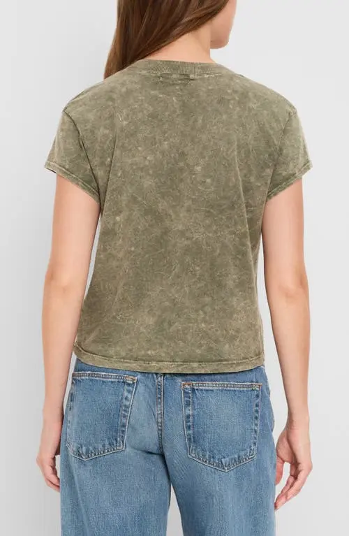 Michael Stars Harlan Cropped V-neck T-shirt - Caper