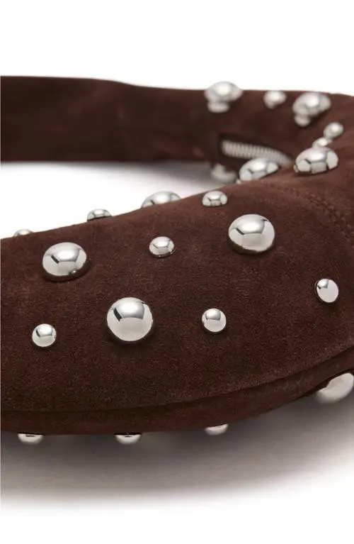 Mango Embellished Leather Handbag