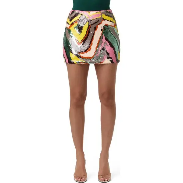 Naked Wardrobe Sequin Miniskirt