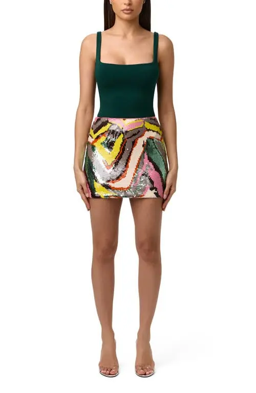 Naked Wardrobe Sequin Miniskirt