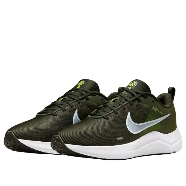 Nike Downshifter 12 Athletic Sneakers - Cargo Khaki/sequoia/yellow