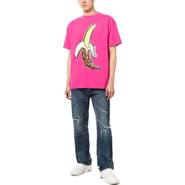 Palm Angels Banana T-shirt 'fuchsia Yellow