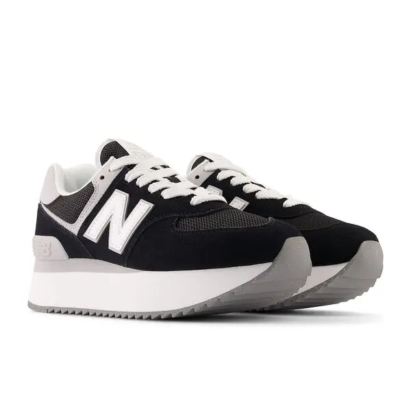 NEW BALANCE 574+ Platform Sneakers - Blackwhite