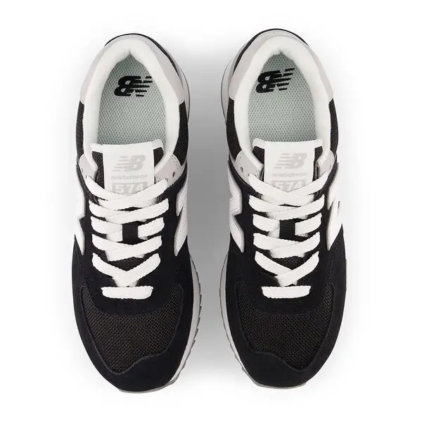 NEW BALANCE 574+ Platform Sneakers - Blackwhite