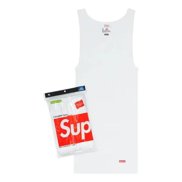 Supreme Hanes Tagless Tank Tops - White