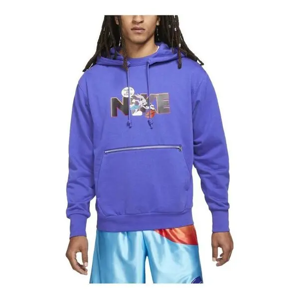 Nike Dri-fit Standard Issue X Space Jam: A New Legacy Pullover Hoodie - Light Concord