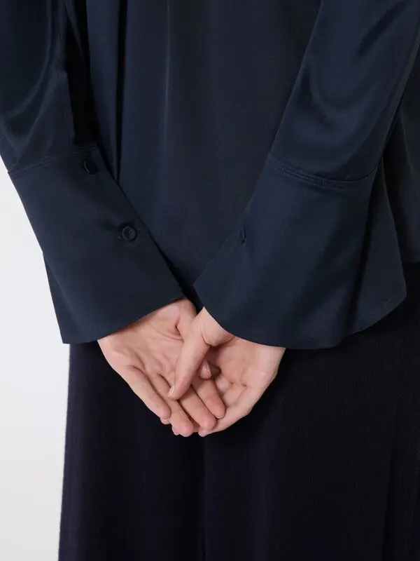 Max Mara Silk Crêpe De Chine Shirt - Ultramarine