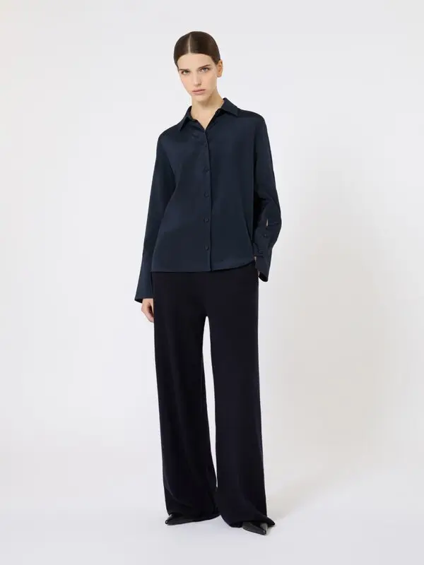 Max Mara Silk Crêpe De Chine Shirt - Ultramarine