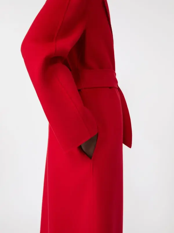 Max Mara Long Wool, Cashmere And Silk Coat