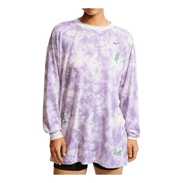 Nike Oversized Tie-dye Long Sleeve T-shirt - Monarch Purple