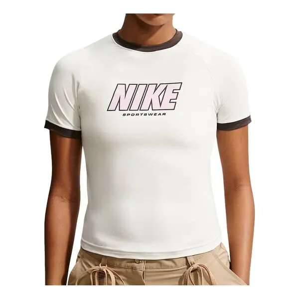 Nike Fitted T-shirt - Sail/baroque Brown