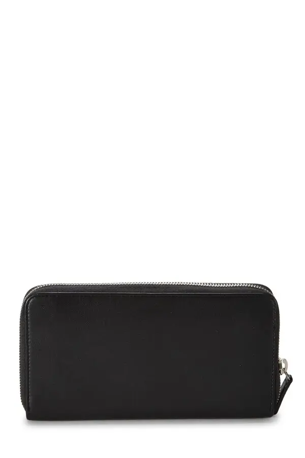 Chanel Calfskin Studded Zip Around Wallet