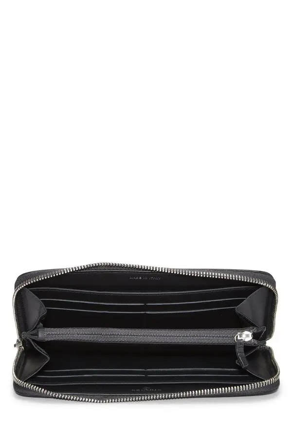 Chanel Calfskin Studded Zip Around Wallet