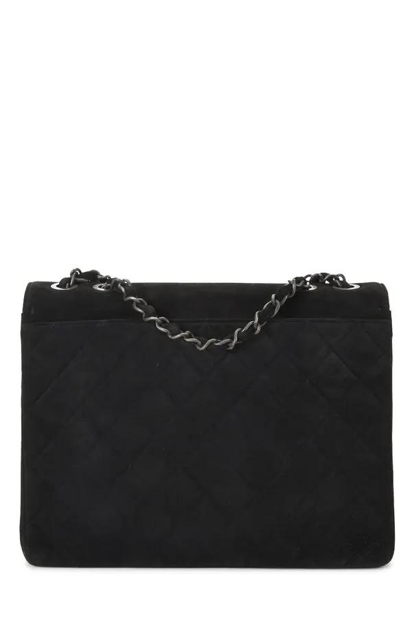 Chanel Quilted Suede 'cc' Flap