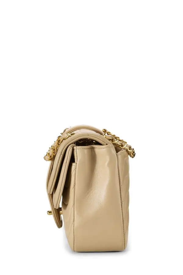Chanel Quilted Lambskin Double Round Flap Small