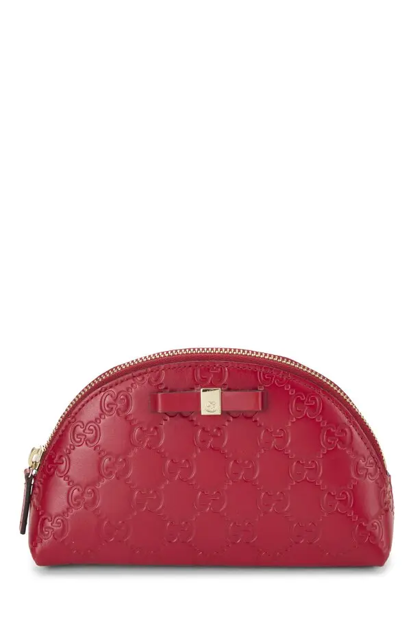 Gucci Ssima Cosmetic Pouch - Red