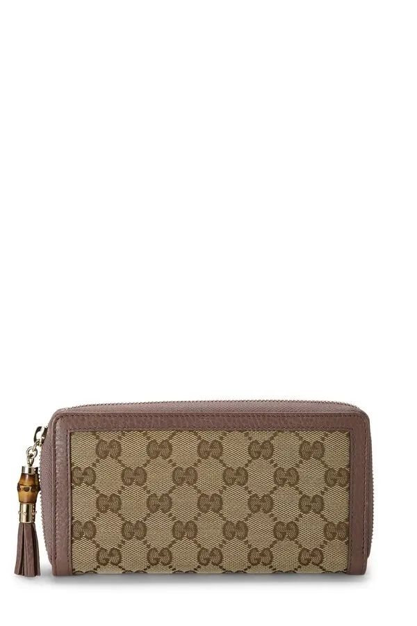 Gucci Original Gg Canvas Zip Around Wallet - Purple